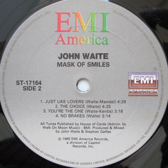 John Waite - Mask Of Smiles - 1985 I Plak Sesi